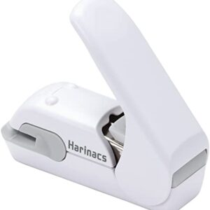 Kokuyo Stapleless Stapler, Harinacs Press, Holeless for 5 Sheets Binding (White)