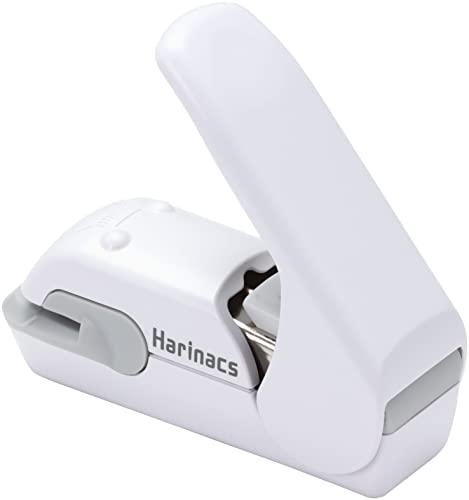 Kokuyo Stapleless Stapler, Harinacs Press, Holeless for 5 Sheets Binding (White)