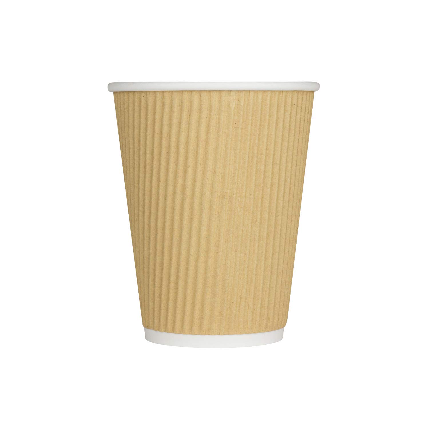 Karat C-KRC512 12 oz Ripple Paper Hot Cup (90mm Diameter), Kraft (Case of 500)