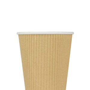 Karat C-KRC512 12 oz Ripple Paper Hot Cup (90mm Diameter), Kraft (Case of 500)