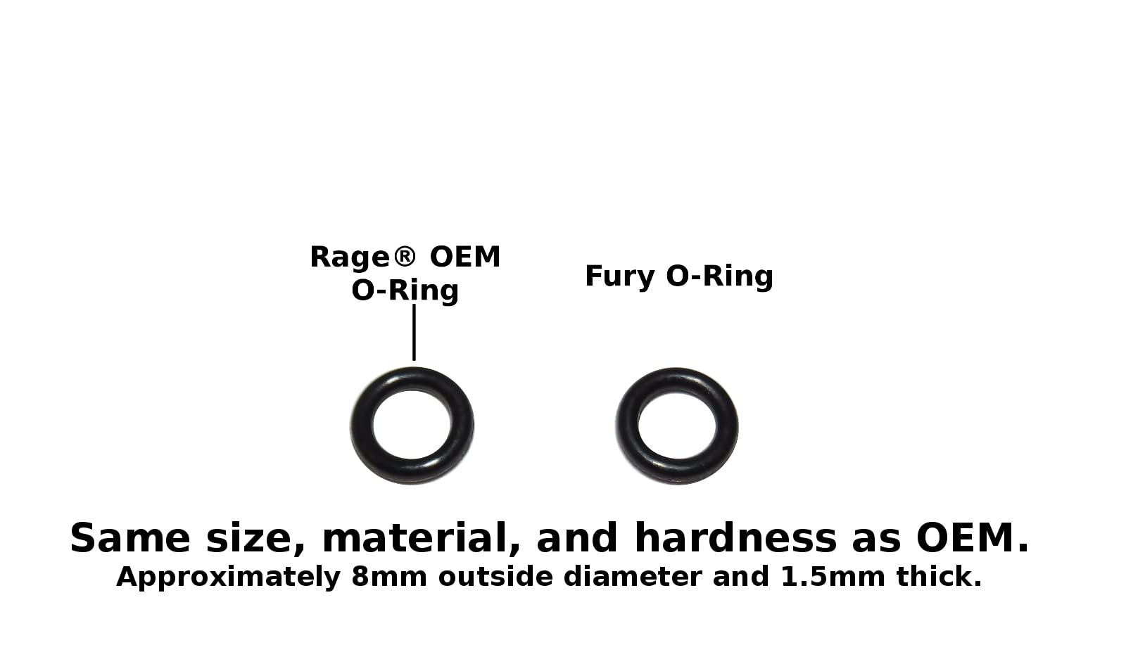 Fury - Replacement O-Rings for Rage Slipcam Broadheads (Pack of 50)