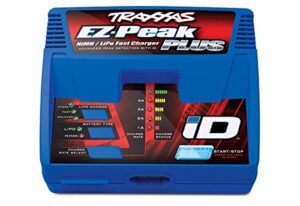 traxxas 2970 ez-peak plus 4-amp nimh/lipo fast charger with id auto battery identification vehicle