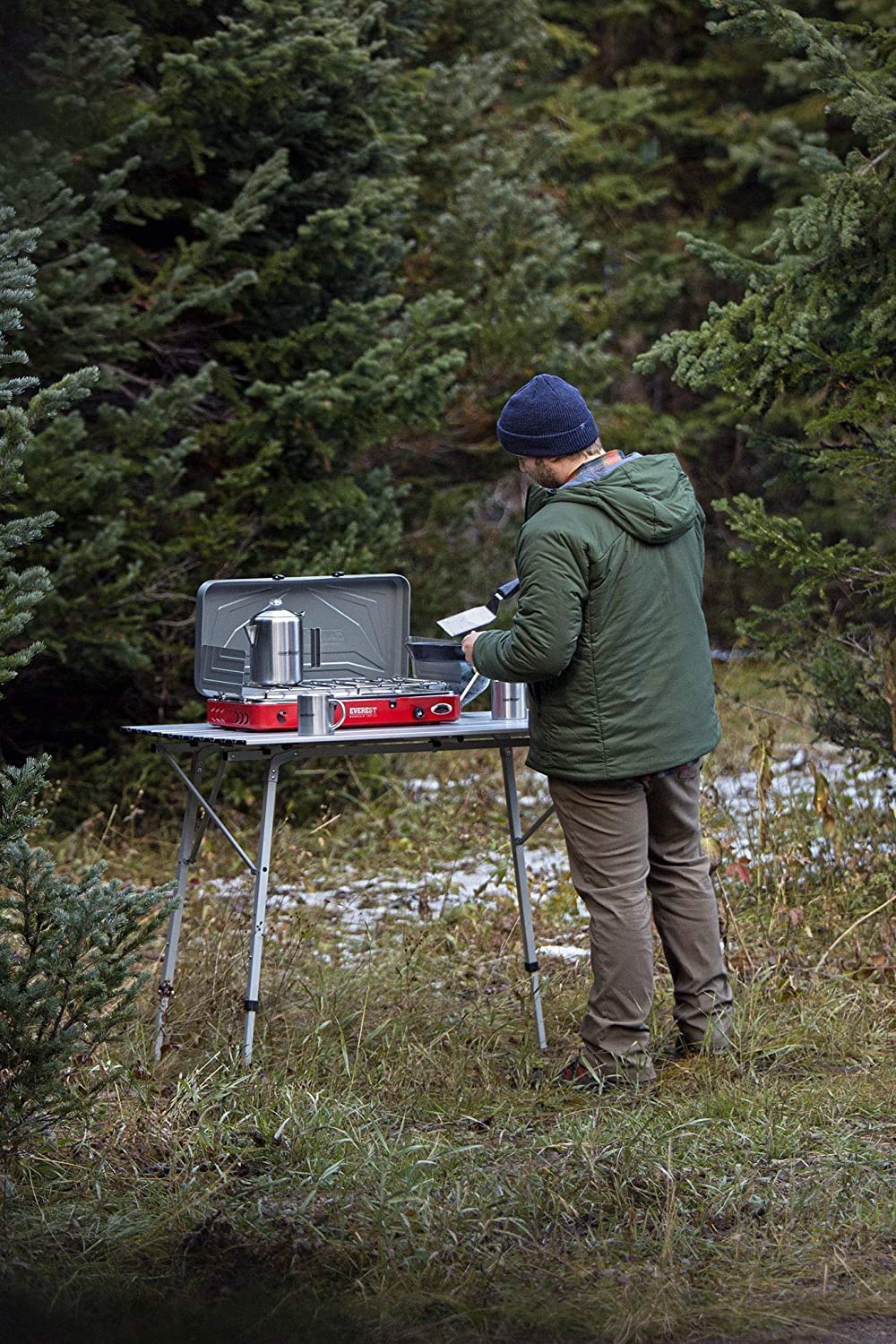 Camp Chef Mesa Aluminum Camp Table - Portable, Collapsible Camping Table for Outdoor & Camping Gear - Adjustable Table Height (27"-39")