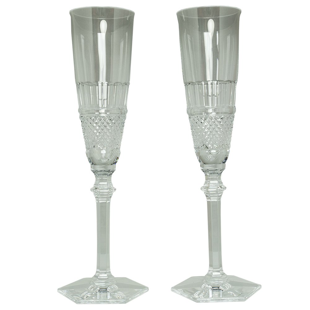 バカラ(Baccart) Baccarat Glass Pair Diamant Champagne Flute 2807400 [Parallel Import] 2807400