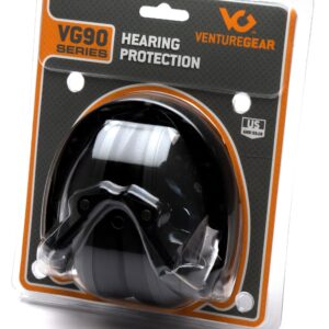 Venture Gear VG90 Series Hearing Protection Earmuff, Gray, VG Clamshell