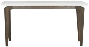 safavieh home collection josef mid-century modern white and dark brown console