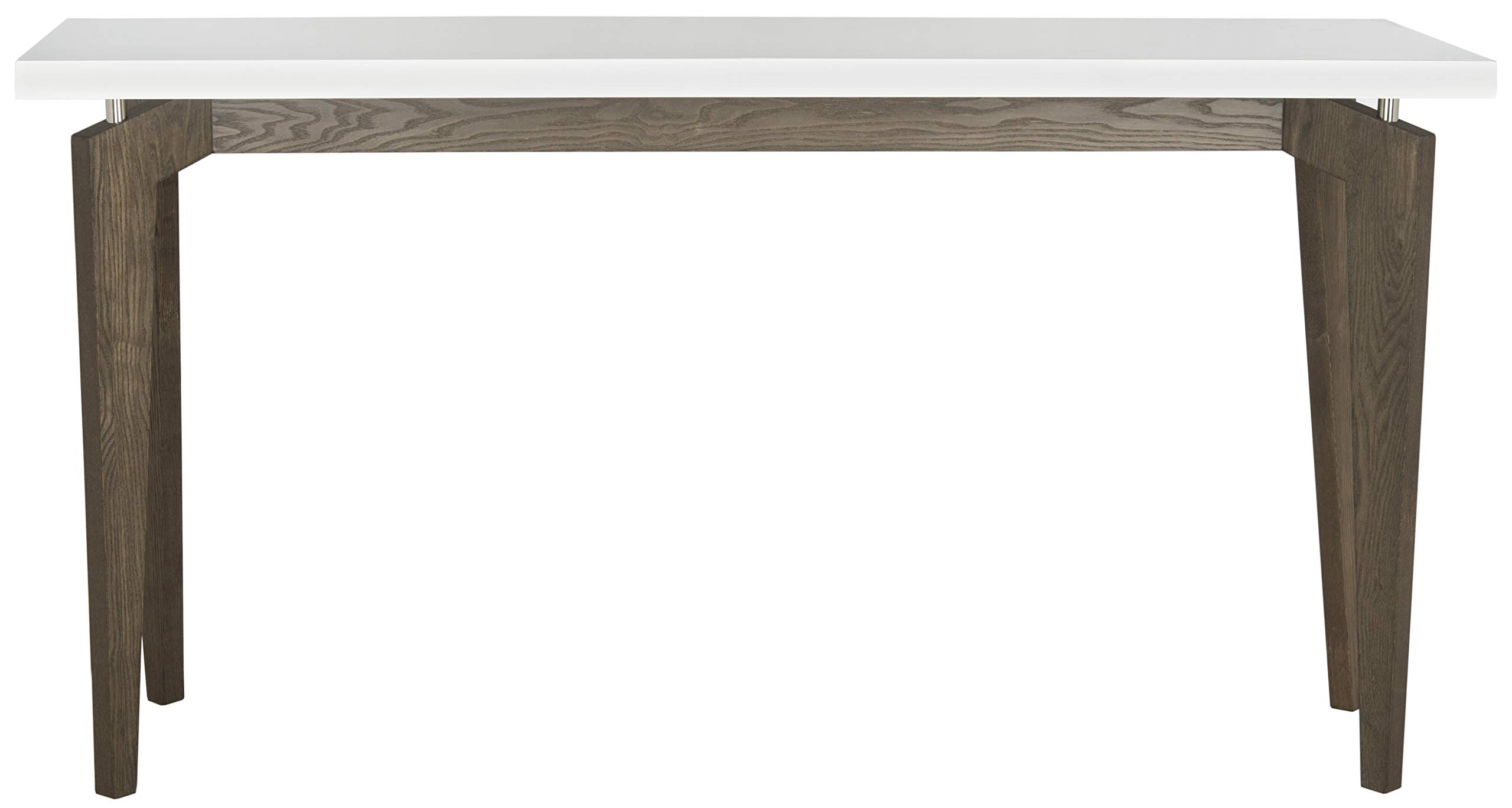 Safavieh Home Collection Josef Mid-Century Modern White and Dark Brown Console