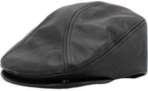 leather-ascot blk l gatsby ivy collection classic newsboy cabbie applejack leather hats caps