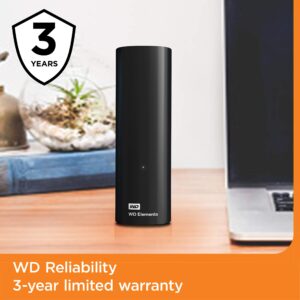 Western Digital 4TB Elements Desktop External Hard Drive, USB 3.0 for plug-and-play storage - Western DigitalBWLG0040HBK-NESN