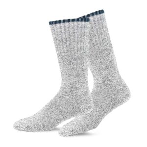 Eco Friendly Heavy Weight Recyled Cotton Winter Thermal Boot Socks 4 Pair (10-13, Color Tipping)