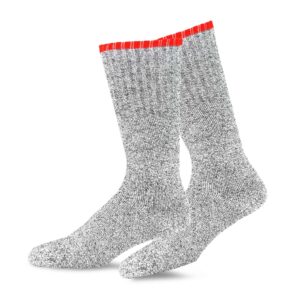 Eco Friendly Heavy Weight Recyled Cotton Winter Thermal Boot Socks 4 Pair (10-13, Color Tipping)