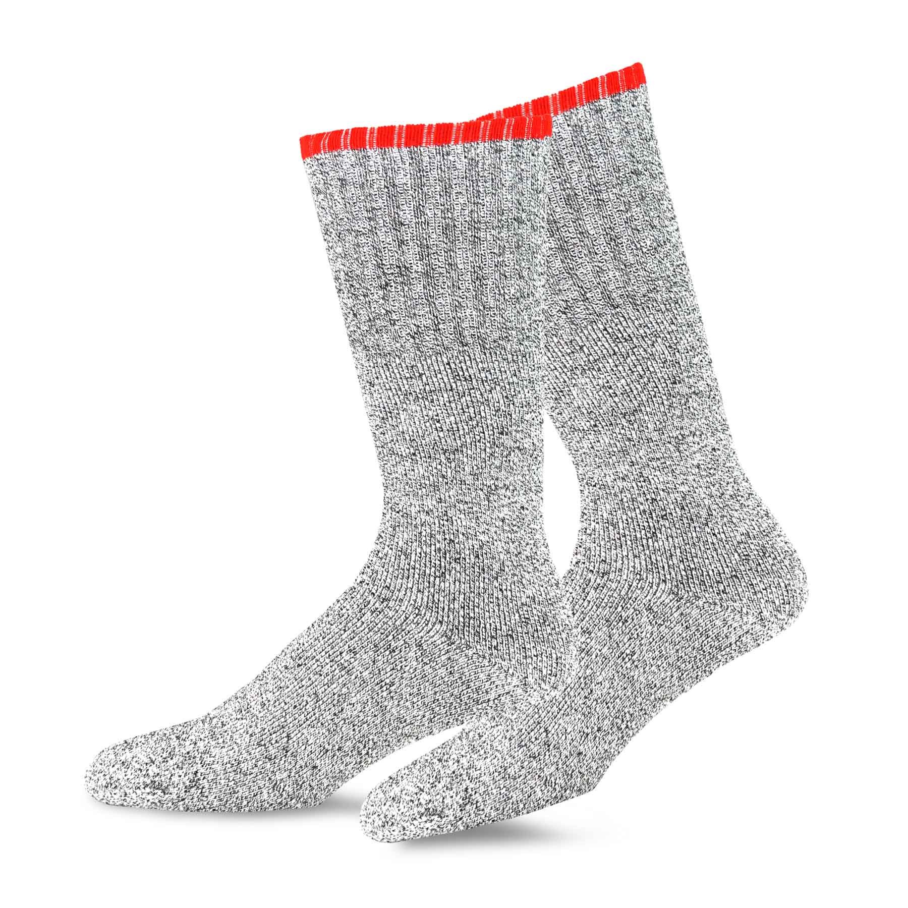 Eco Friendly Heavy Weight Recyled Cotton Winter Thermal Boot Socks 4 Pair (10-13, Color Tipping)