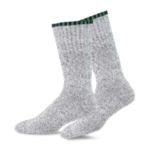 Eco Friendly Heavy Weight Recyled Cotton Winter Thermal Boot Socks 4 Pair (10-13, Color Tipping)