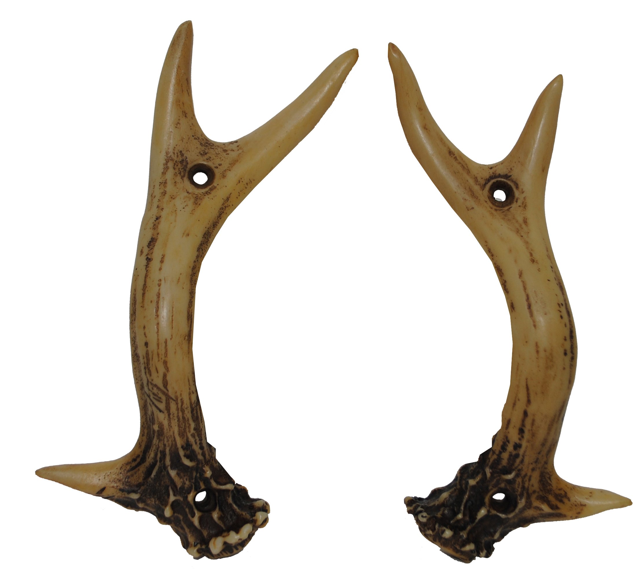 Paseo Road by HiEnd Accents Antler Tan Drawer Handle Set of 2, Rustic Western Kitchen Cabinet Pulls, Lodge Cabin Style Decorative Drawer Pulls, 6 inch, 1 Pair