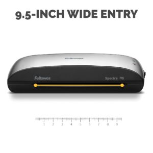 Fellowes® Spectra™ 95 Laminator With Combo Kit, 9 1/2" Entry Width, 3"H x 14 1/2"W x 7"D, Silver/Black