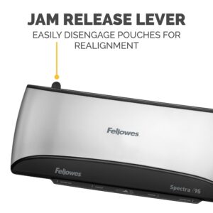 Fellowes® Spectra™ 95 Laminator With Combo Kit, 9 1/2" Entry Width, 3"H x 14 1/2"W x 7"D, Silver/Black