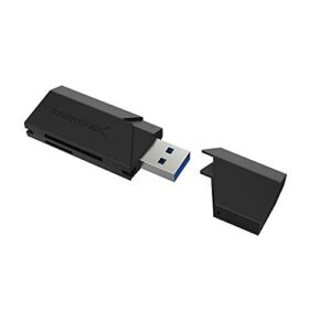 sabrent superspeed 2 slot usb 3.0 flash memory card reader for windows, mac, linux, and certain android systems supports sd, sdhc, sdxc, mmc/microsd, t flash [black] (cr-umss)