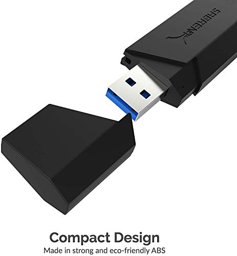 SABRENT SuperSpeed 2 Slot USB 3.0 Flash Memory Card Reader for Windows, Mac, Linux, and Certain Android Systems Supports SD, SDHC, SDXC, MMC/MicroSD, T Flash [Black] (CR-UMSS)