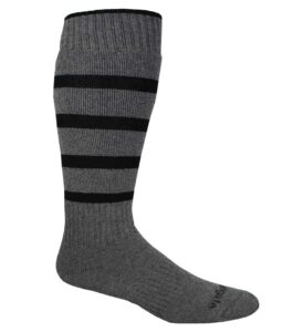 ausangate socks, mens alpaca ski socks, charcoal/black, medium