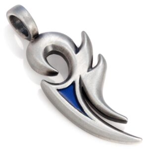 bico 'phoenix' resin and metal pendant (b34 blue)