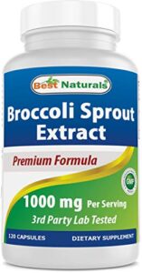 best naturals broccoli sprouts extract, 1000 mg, 120 count