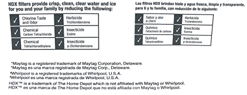 HDX FMM-2 Replacement Water Filter / Purifier for Whirlpool Refrigerators (2 Pack)