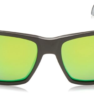 Native Eyewear Flatirons Polarized Rectangular Sunglasses, Asphalt Frame/Green Reflex, 55 mm