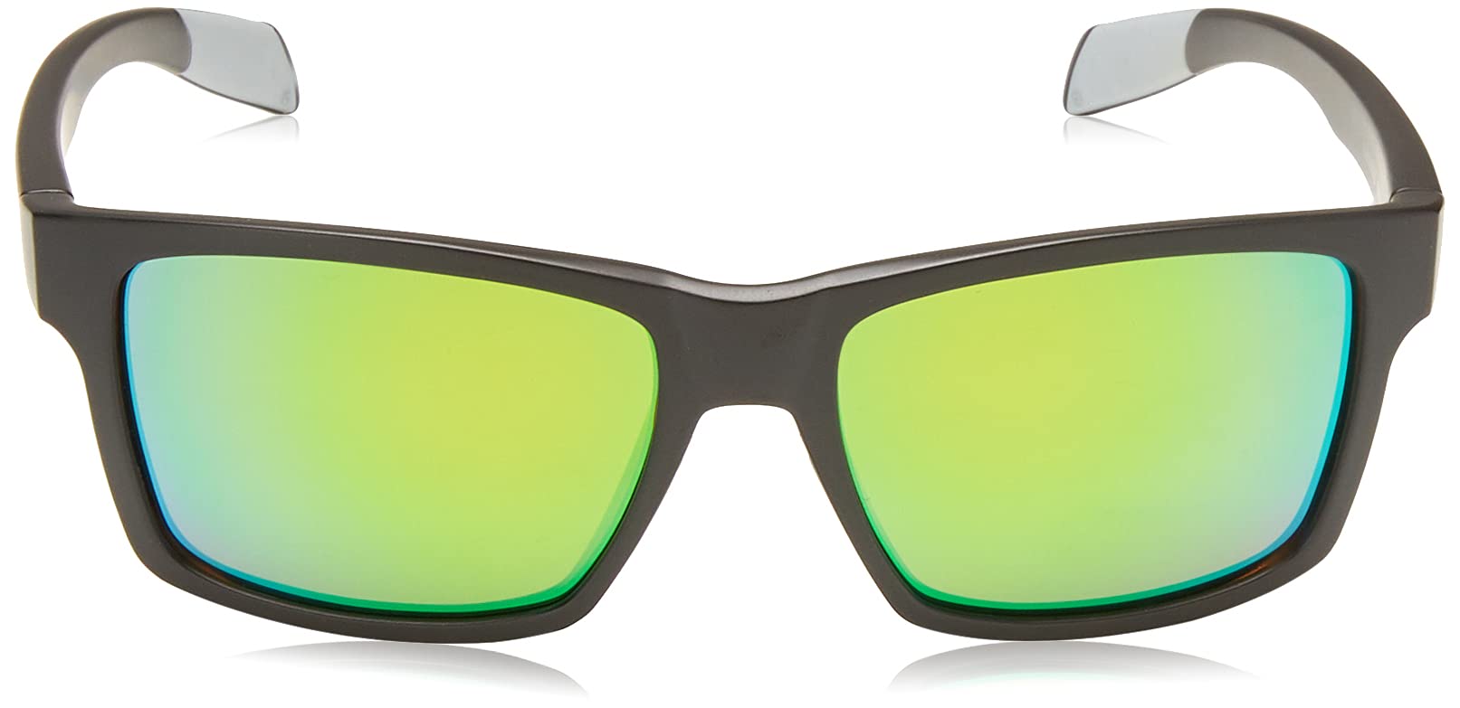 Native Eyewear Flatirons Polarized Rectangular Sunglasses, Asphalt Frame/Green Reflex, 55 mm