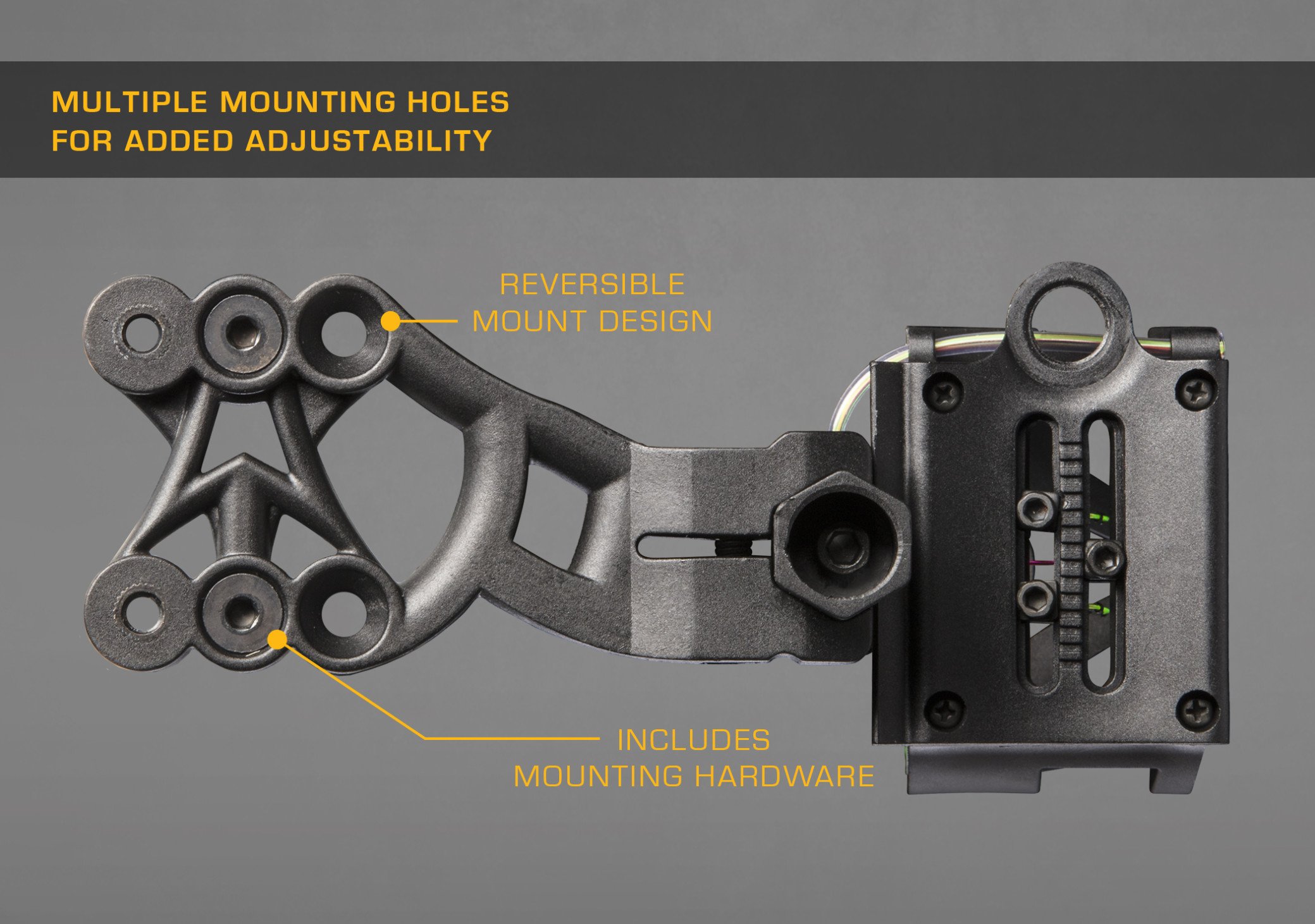 Trophy Ridge Mist 3 Pin Archery Bow Ambidextrous Sight - Ultra-Bright .019 Fiber Optic Pins, Multiple Mounting Holes for Added Adjustability, Green Hood Accent for Quicker Shot Acquisition