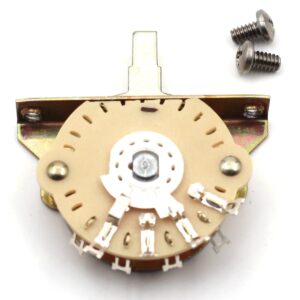 oak grigsby 5-way blade switch for telecaster and stratocaster, 5-way pickup selector switch, includes mounting screws