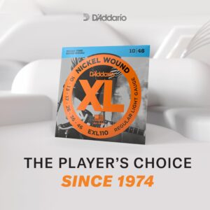 d'addario guitar strings - xl nickel electric guitar strings - exl115-3d - perfect intonation, consistent feel, reliable durability - for 6 string guitars - 11-49 medium, 3-pack