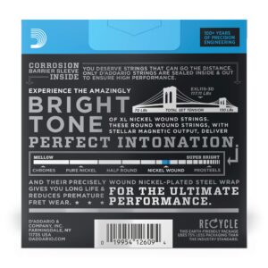 D'Addario Guitar Strings - XL Nickel Electric Guitar Strings - EXL115-3D - Perfect Intonation, Consistent Feel, Reliable Durability - For 6 String Guitars - 11-49 Medium, 3-Pack