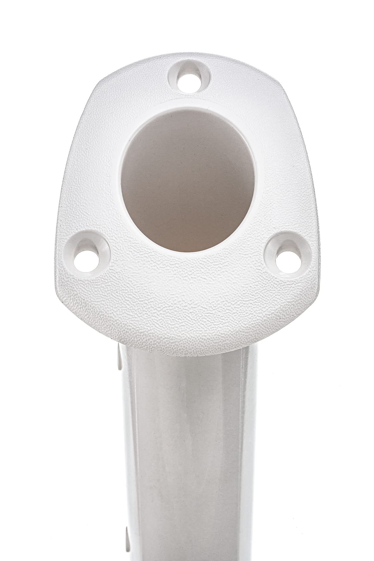 Attwood 12703D1 Plastic Rod Holder — Mounts at 30-Degree Angle, 2 ½-in. Install Hole Diameter, ABS Plastic, White