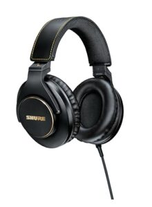 shure srh840a over-ear wired headphones for critical listening & monitoring, professional headset, tailored frequency response, superior detailed sound, adjustable & collapsible design - 2022 version