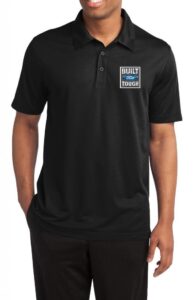 mens built ford tough black textured polo shirt 3xl