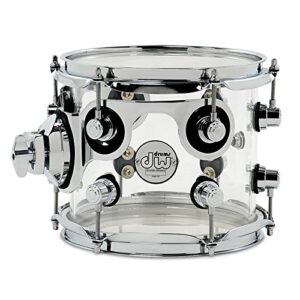 dw drum set rack tom, acrylic (ddac0708stcl)