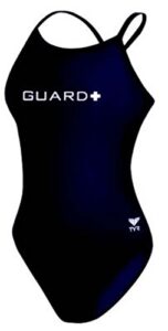 tyr 401tgul7a40 guard crosscutfit swimsuit, navy, size 40