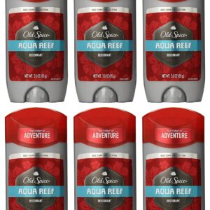 Old Spice Deodorant Aqua Reef Size 3 oz. (Pack of 6)