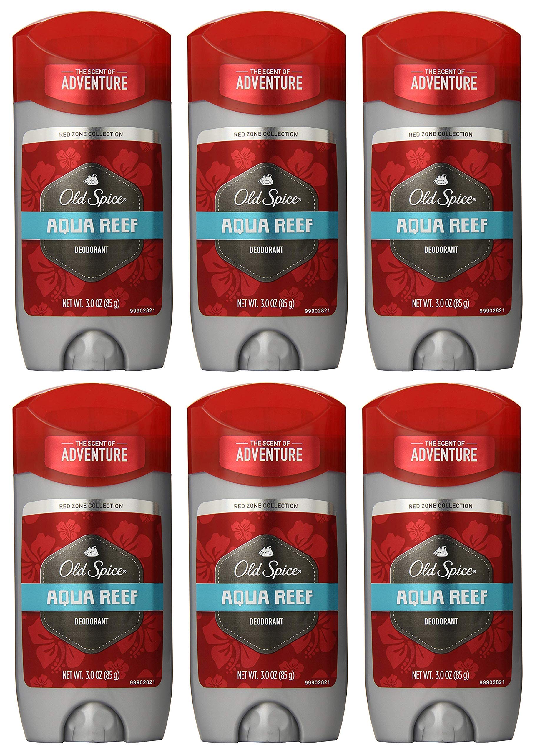 Old Spice Deodorant Aqua Reef Size 3 oz. (Pack of 6)