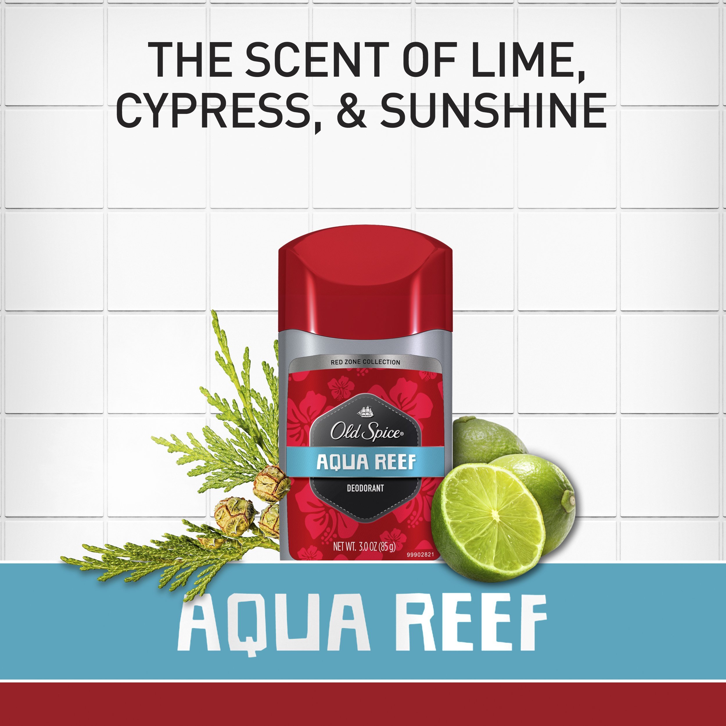 Old Spice Deodorant Aqua Reef Size 3 oz. (Pack of 6)