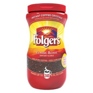 folgers coffee classic roast 100% pure instant 16oz