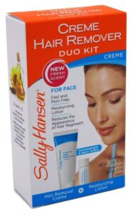 sally hansen creme hair remover duo kit for face (6 pack)