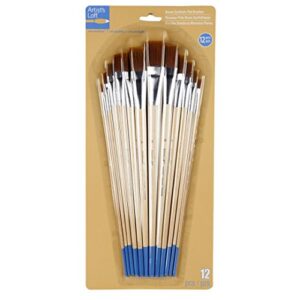 artists loft necessities brown synthetic flat brushes