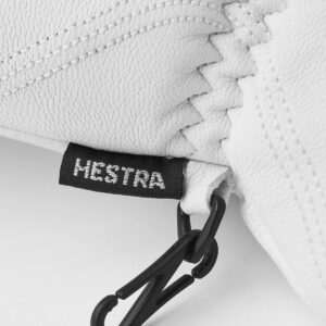 Hestra Winter Ski Gloves: Mens and Womens Leather Box Cold Weather Mittens, Off White, 7