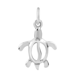 aeravida adorable tiny sea turtle .925 sterling silver pendant/charm |925 silver turtle pendant| unisex pendants | sea turtle pendant | tiny pendants for women