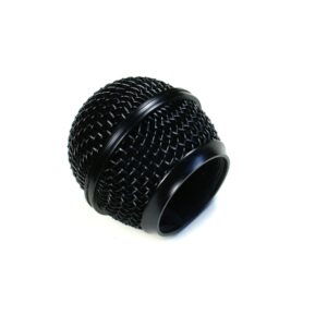 (d43) mesh microphone grille fits shure sm58 microphone die-cast, black