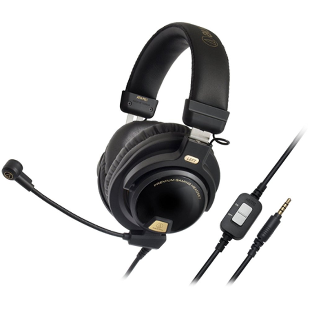 Audio-Technica ATH-PG1 Closed-Back Premium Gaming Headset with 6" Boom Microphone