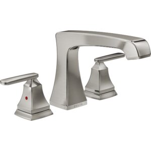 delta faucet ashlyn 2-handle widespread roman tub faucet, brushed nickel tub faucet, roman bathtub faucet, delta roman tub faucet, tub filler, stainless t2764-ss (valve not included)