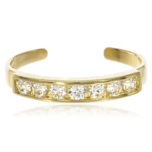 jotw 10k toe ring in white and yellow gold (adjustable, yellow gold)