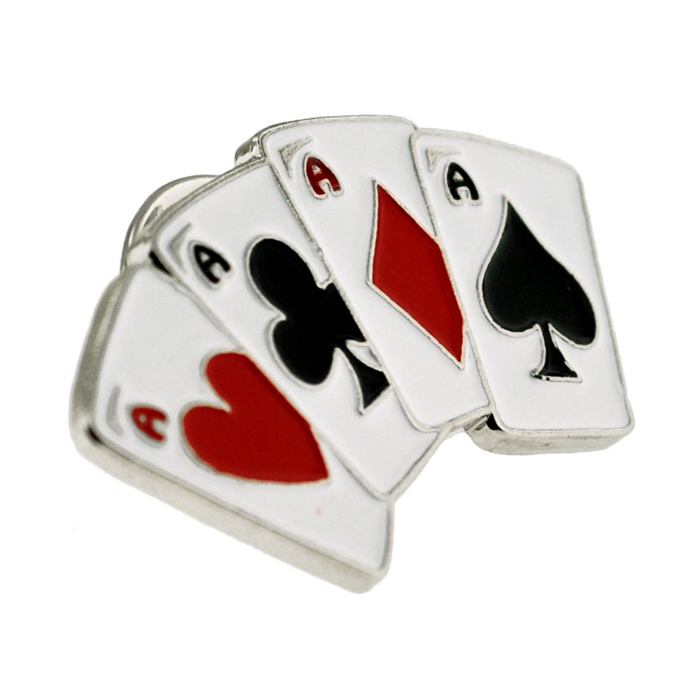 PinMart Poker Playing Cards Aces Lapel Pin